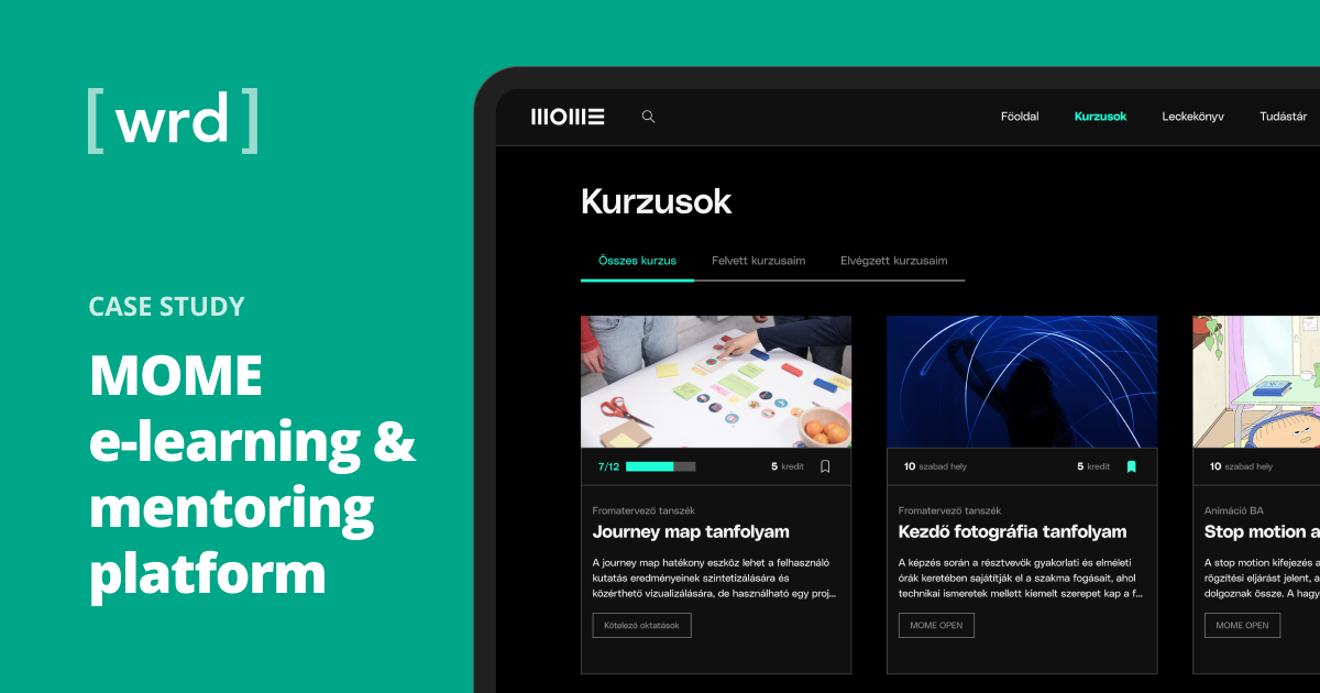 WRD - MOME e-learning and mentoring platform case study